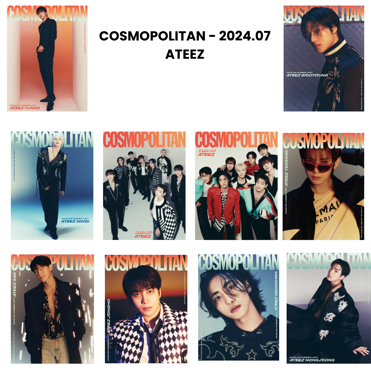 COSMOPOLITAN - 2024.07 ATEEZ – Hello Hallyu Kpop & Drama Shop