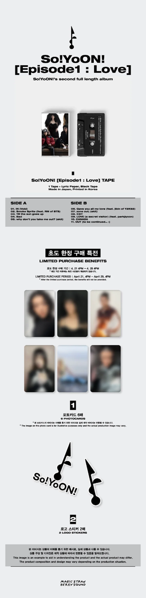 SO!YOON! - [EPISODE1 : LOVE] 2nd Album TAPE Version – Hello Hallyu Kpop ...